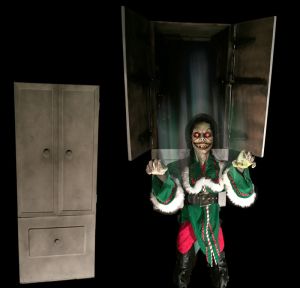 Evil Elf Cabinet : Poison Props Animatronic Prop